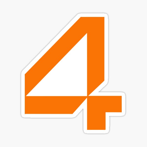 "Lando Norris Ln4 racing number 4 McLaren Formula one 2025" Sticker for ...