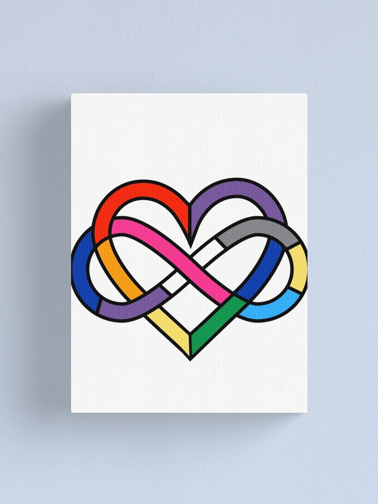 "Queer Polyamory Pride Infinity Heart" Canvas Print by bethofalltrades ...