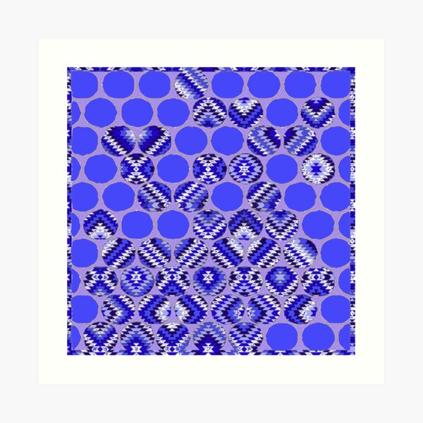 "MODERN BLUE PATTERNS ART" Art Print by sharlesart | Redbubble