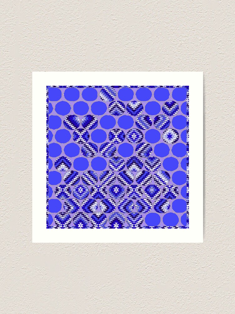 "MODERN BLUE PATTERNS ART" Art Print by sharlesart | Redbubble