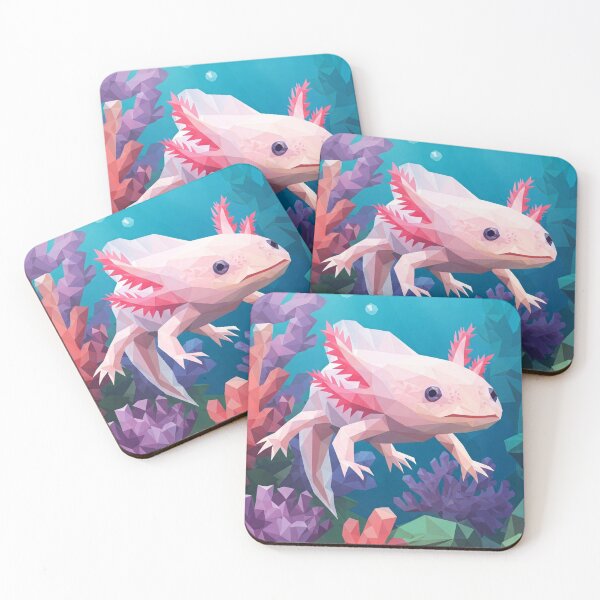 "Geometric Axolotl" Coasters (Set of 4) for Sale by Bestie-Emporium ...