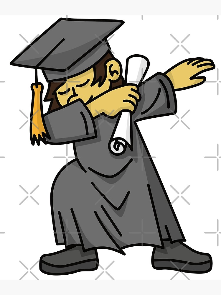 "Asian boy student dab dabbing graduation school" Art Print by ...
