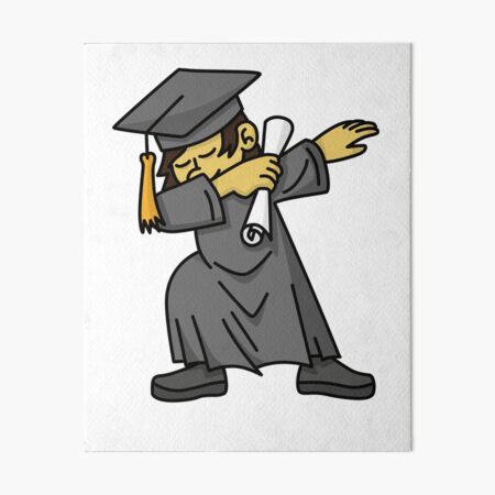 "Asian boy student dab dabbing graduation school" Art Board Print by ...