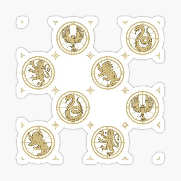 "HP - House Crest Pattern White Gold" Sticker for Sale by Epicenter88 ...