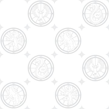 "HP - House Crest Pattern White Silver" Sticker for Sale by Epicenter88 ...