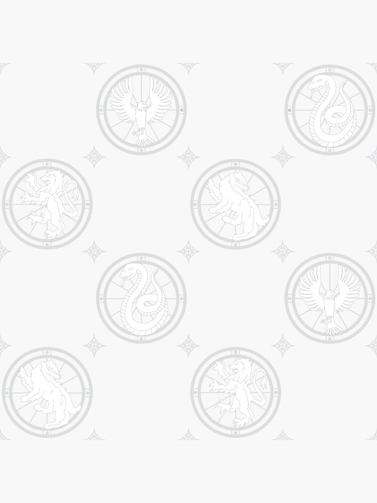 "HP - House Crest Pattern Black Silver" Sticker for Sale by Epicenter88 ...