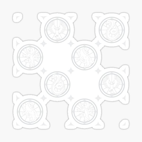 "HP - House Crest Pattern Black Silver" Sticker for Sale by Epicenter88 ...