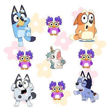 "Bluey and Friends" Sticker for Sale by FandomForged | Redbubble