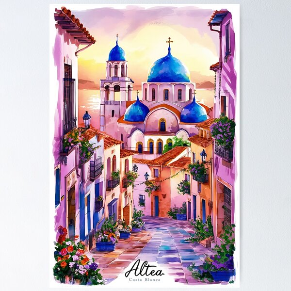 Póster for Sale con la obra «Altea es una pintoresca ciudad costera en ...