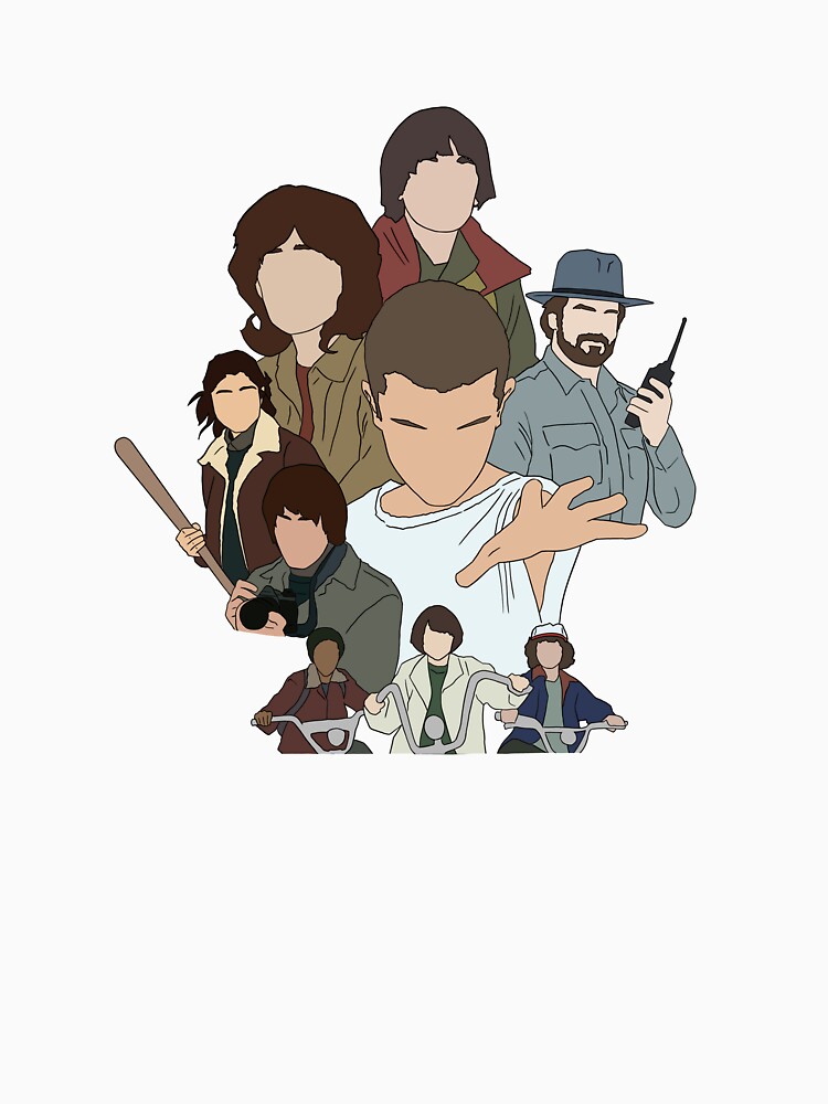 "Stranger Design " T-shirt for Sale by SimpleDees | Redbubble | eleven ...