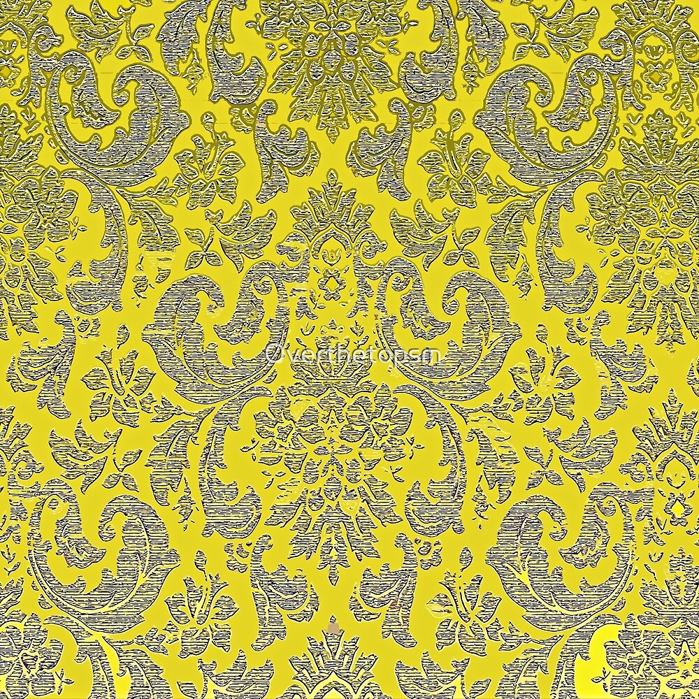 "Yellow Paisley Pattern" by Saundra Myles | Redbubble