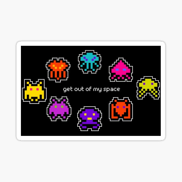 "Space Invaders Meme Pixel Art" Sticker for Sale by piacore | Redbubble