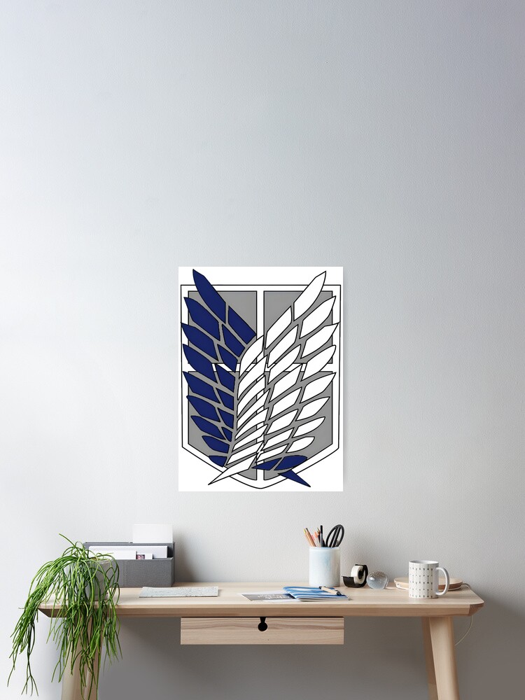 "Exploration Battalion SnK Emblem" Poster for Sale by atenyos | Redbubble