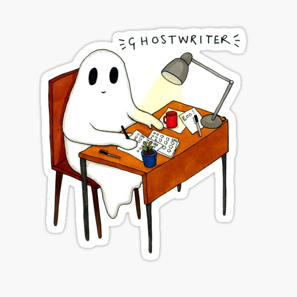 "GHOSTwriter" Sticker by EBG-draws | Redbubble