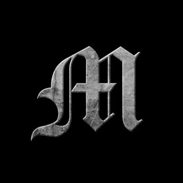"Capital Letter M - Worn Stone Effect Gothic Blackletter Script / Old ...