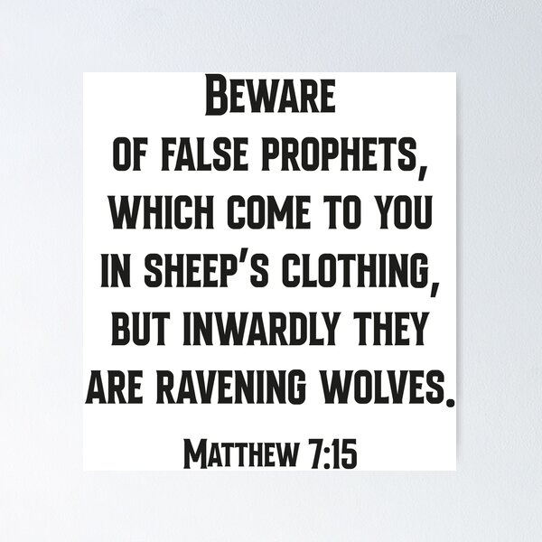 Póster for Sale con la obra «Guardaos de los falsos profetas, que ...