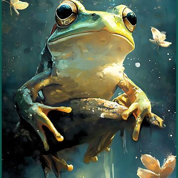 "Space Frog on a Sweet Trip flying High with floaty flower So Hoppy #4" Sticker for Sale by ...