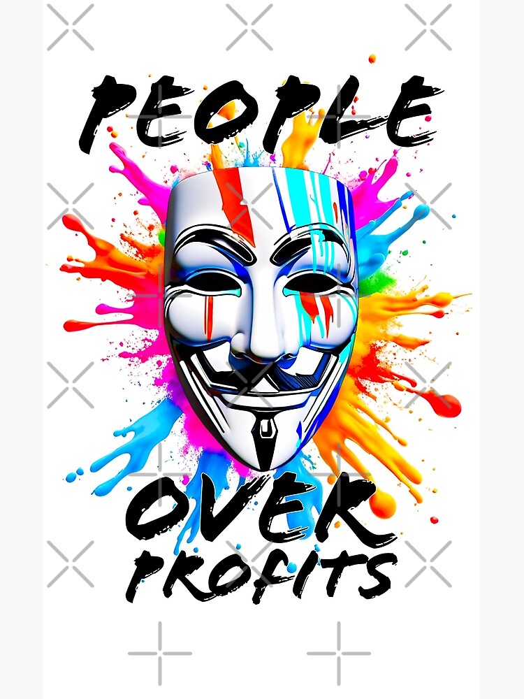 "Protest slogans. Anonymous. People over profits." Poster for Sale by ...
