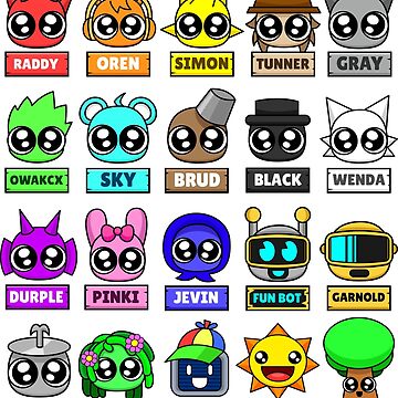 "All Sprunkies Cute Characters" Sticker for Sale by BurgerBites | Redbubble