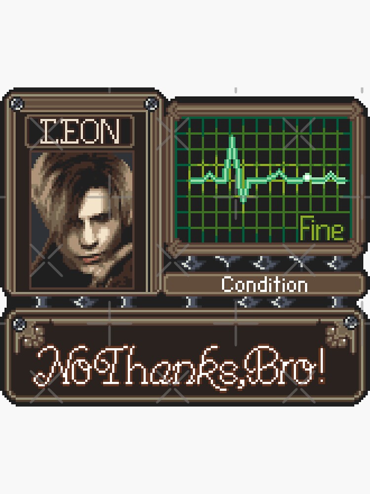 "Leon Kennedy Pixel Art" Sticker for Sale by AlleenasPixels | Redbubble