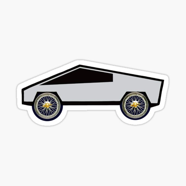"Cybertruck on 84s" Sticker for Sale by pushinpixelz | Redbubble