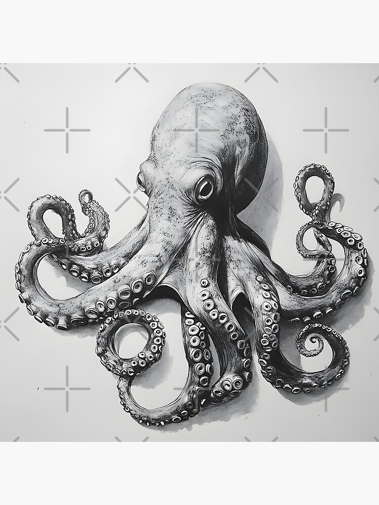 Realistic Octopus Drawings