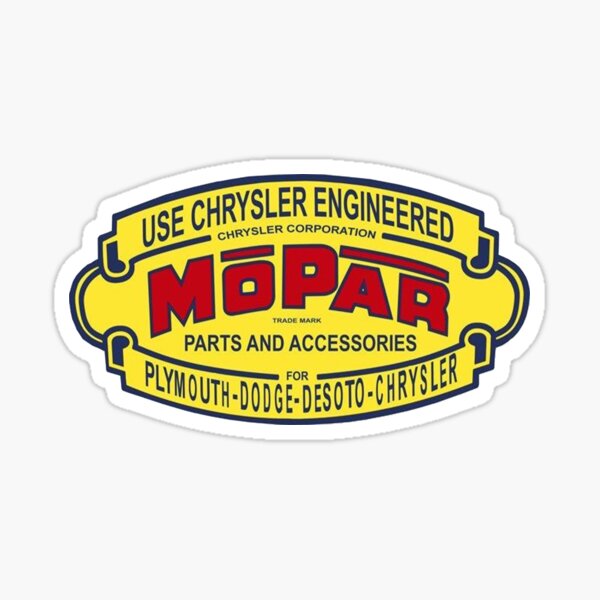 "Vintage Mopar Parts and Accessories" Sticker for Sale by QuayTradingCo | Redbubble