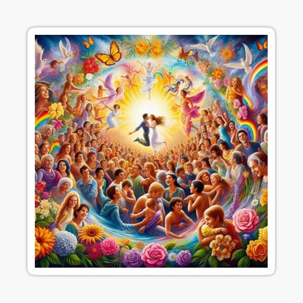 "Heaven Marriage love Robert Tyler Class Digital Abstract Art" Sticker ...