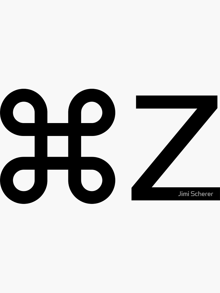"Command Z" Sticker for Sale by Jimi Scherer | Redbubble