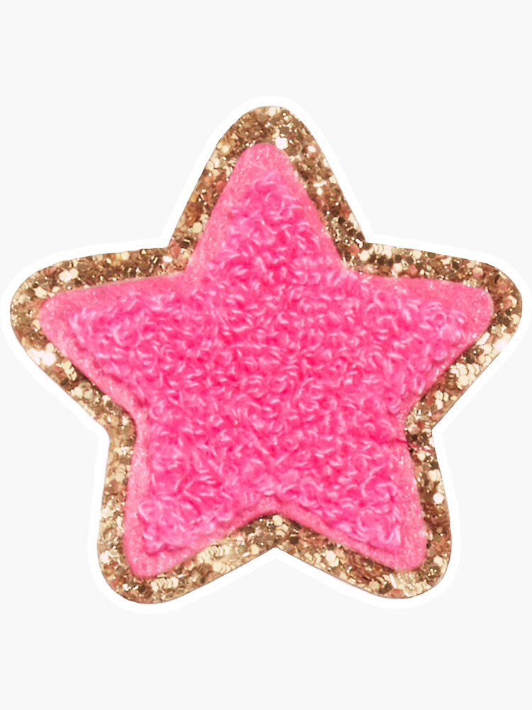"hot pink star patch" Sticker for Sale by jgzechini | Redbubble