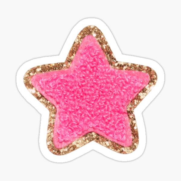 "hot pink star patch" Sticker for Sale by jgzechini | Redbubble