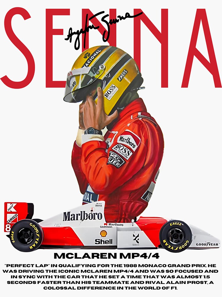 "Senna" Sticker for Sale by breakneckworld | Redbubble