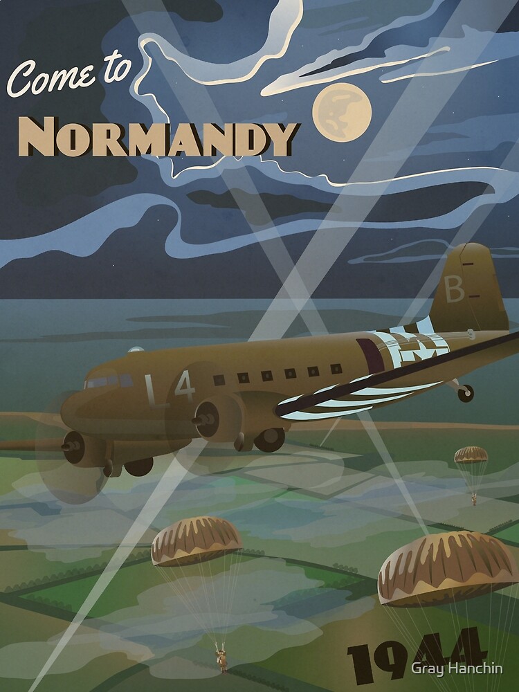 "Normandy 1944 "D-Day Travel Poster"" by Grayhanch | Redbubble