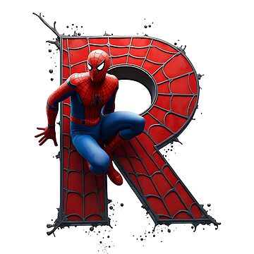 "Spiderman Monogram Letter R" Sticker for Sale by DigiBrawn | Redbubble