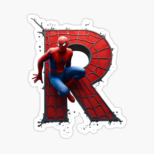 "Spiderman Monogram Letter R" Sticker for Sale by DigiBrawn | Redbubble