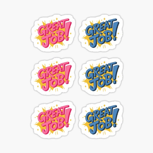 Awesome Work Great Job Stickers Zazzlecom Great Job Star Sticker