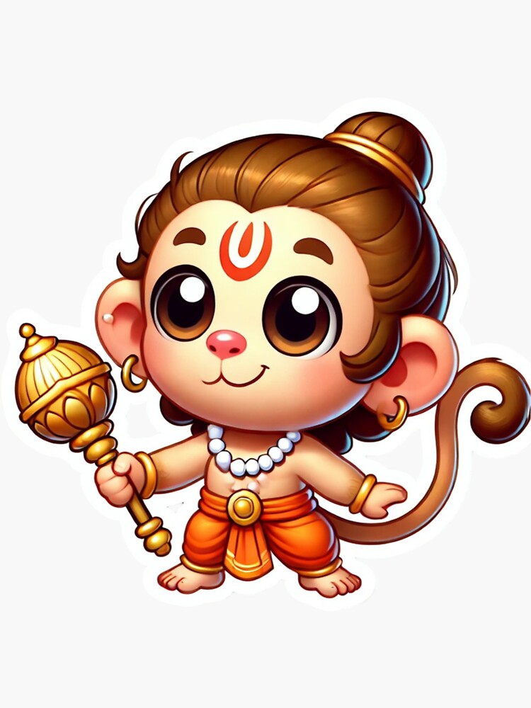 "Hanuman " Sticker for Sale by Sangram5 | Redbubble