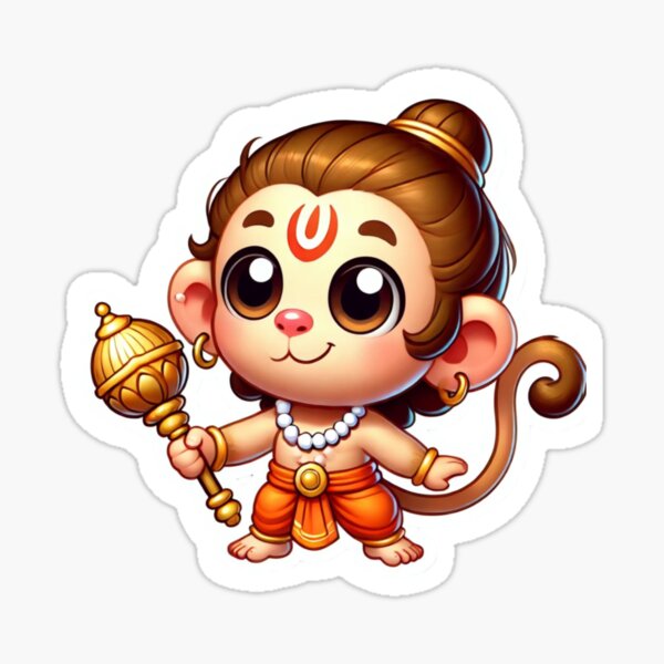 "Hanuman " Sticker for Sale by Sangram5 | Redbubble