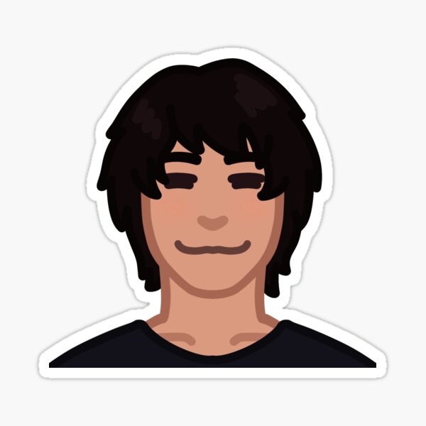 "LarryCroft Chibi Portrait sticker " Sticker for Sale by corgi-wolf ...