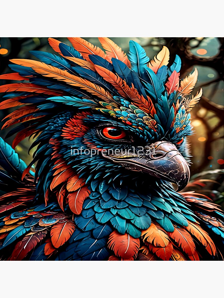 "AWP PDP A 122 BIRD COLORUL ARTWORK" Sticker for Sale by ...