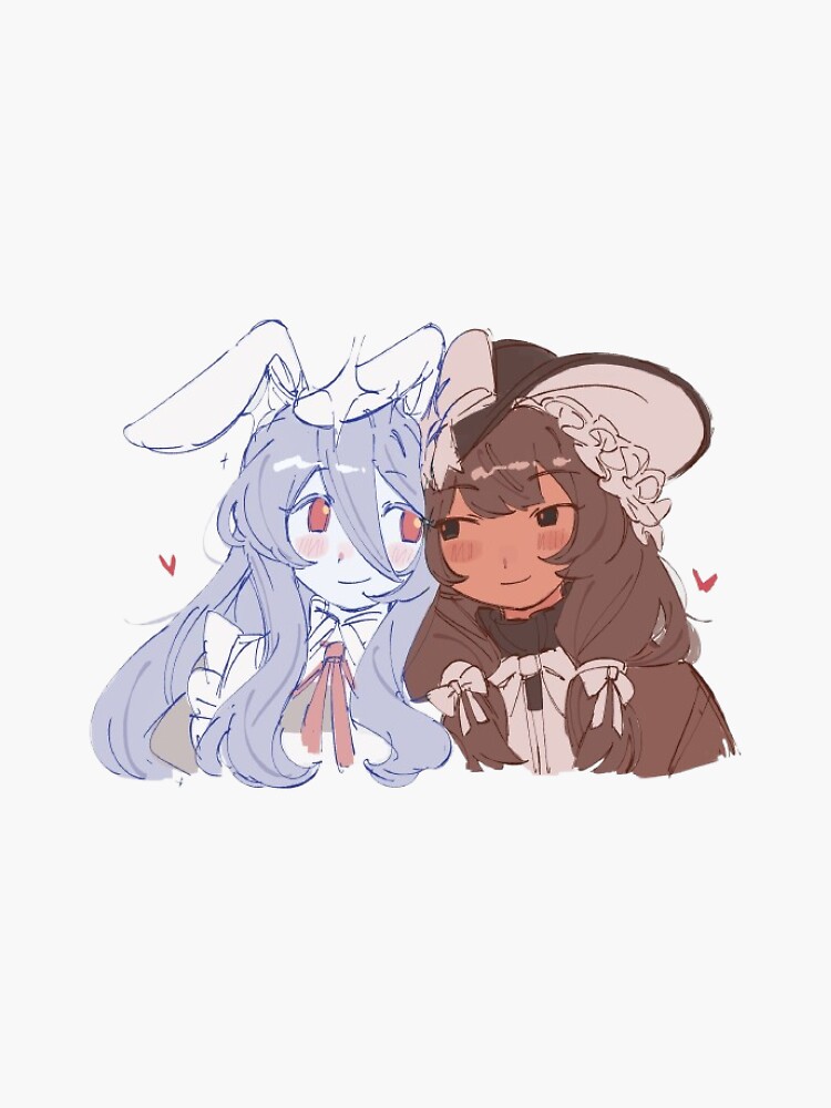 "Dream Game Lesbians Eunoia and Nashatra Roblox Yuri" Sticker for Sale ...