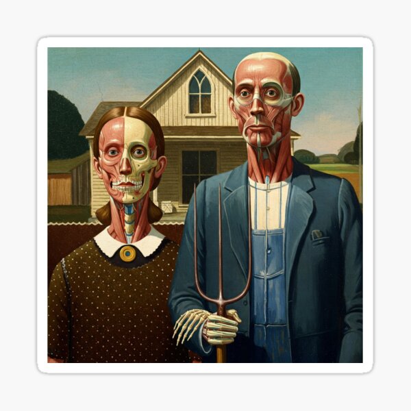 "Anatomical American Gothic Skeleton Anatomy Medicine Pathology ...