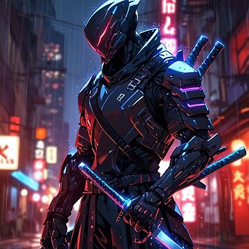 "Neon Ronin – Cyberpunk Assassin Art" Essential T-Shirt for Sale by ...