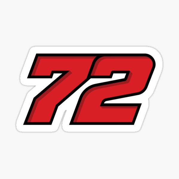 "Marco Bezzecchi number 72 (2025)" Sticker by OvertakeGP | Redbubble