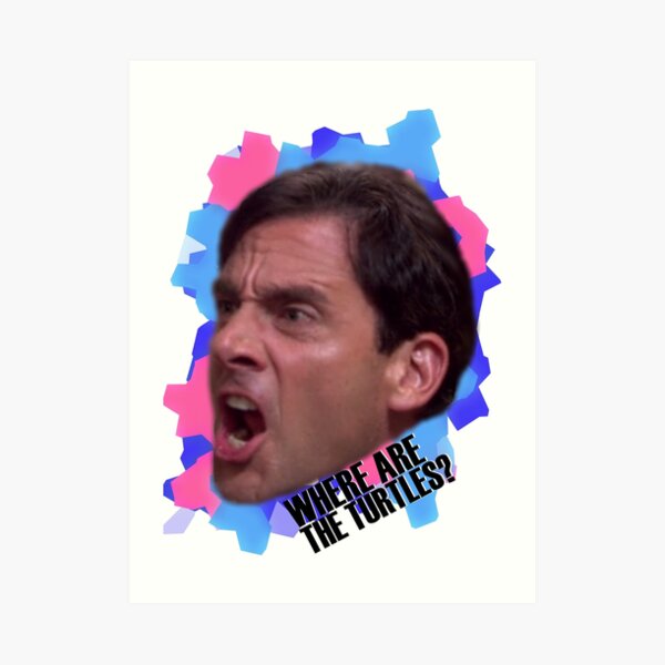 "Michael Scott - Where Are The Turtles?" Art Print for Sale by ...