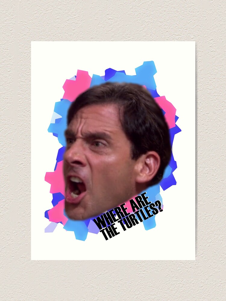 "Michael Scott - Where Are The Turtles?" Art Print for Sale by ...