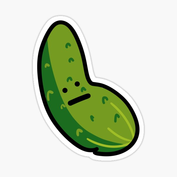 "Lil Pick - Grumpy Cute Pickle / Gerkin (no text)" Sticker for Sale by ...