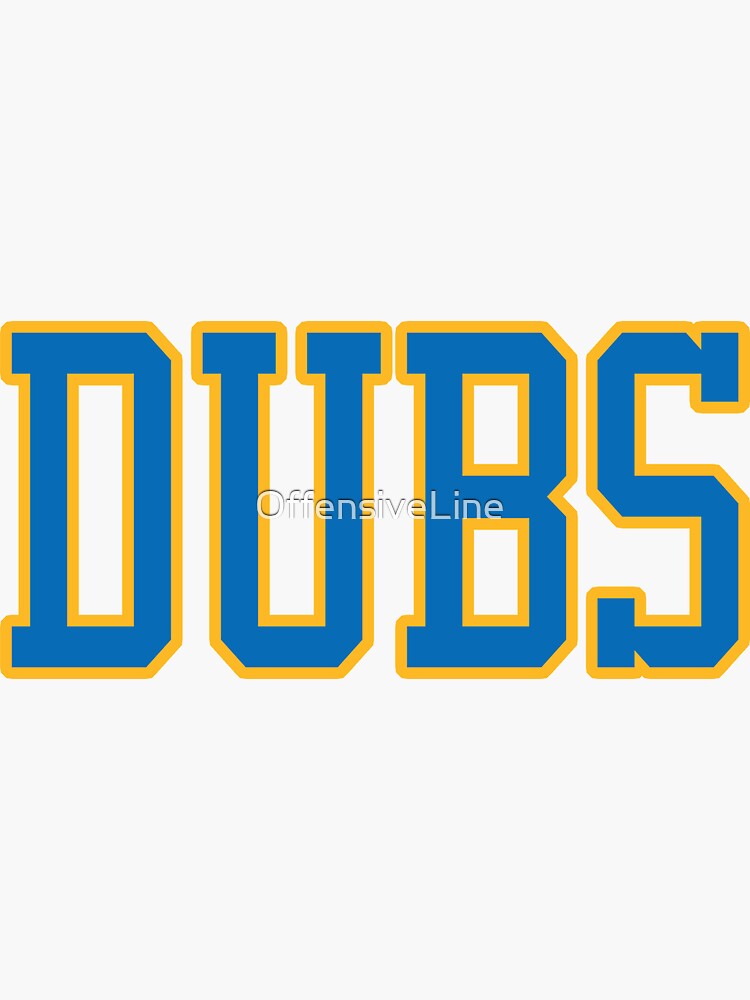 "Dubs!" Sticker by OffensiveLine | Redbubble