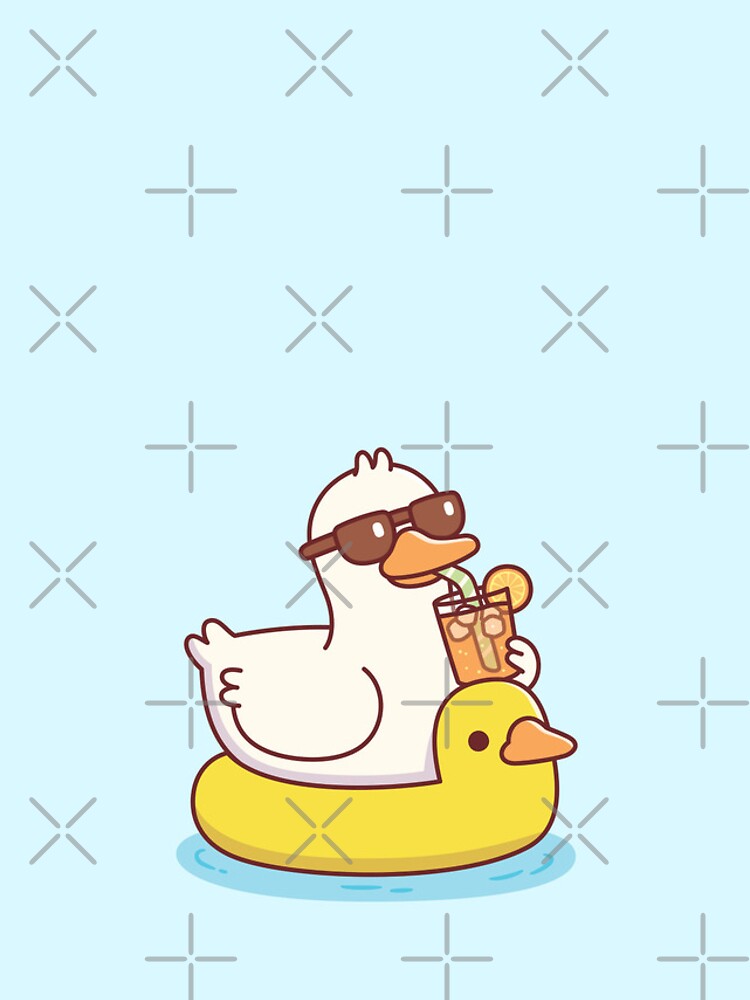 "Funny Duck With Sunglasses On Ducky Pool Float" iPhone Case for Sale ...