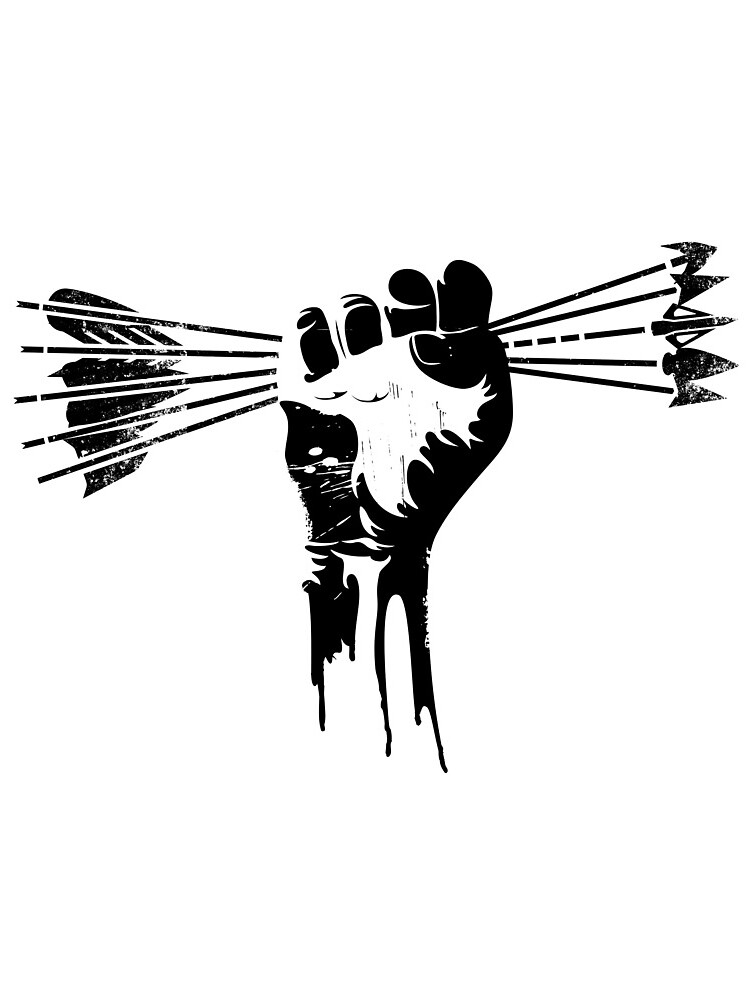 "Fist Full of Arrows" Drawstring Bag for Sale by cottonjam | Redbubble